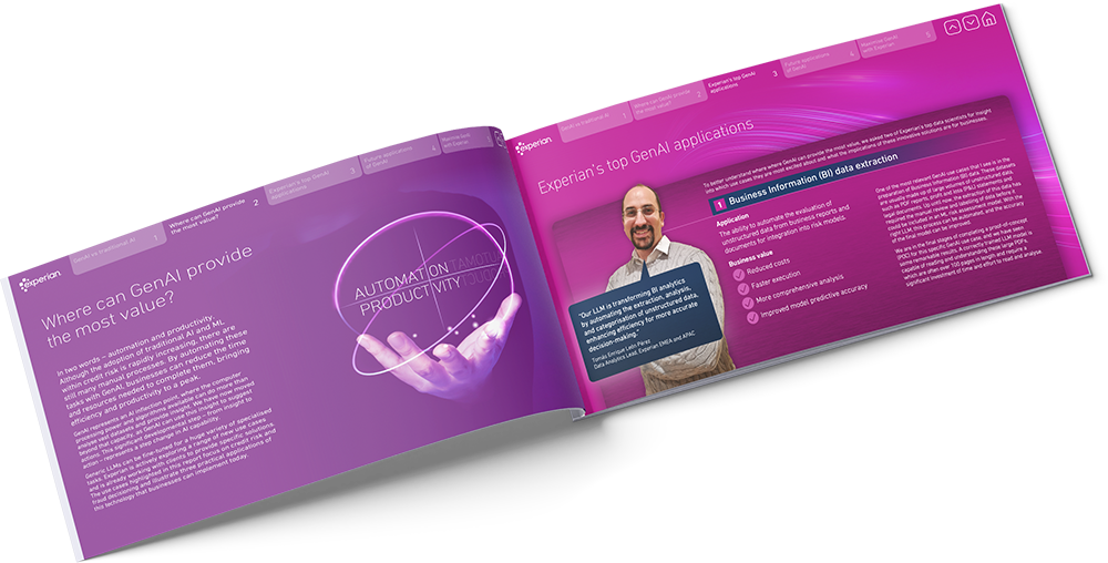 Principales casos de uso de Gen AI - Portal de Información de Experian